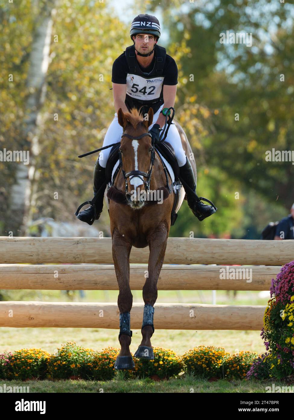 James AVERY of New Zealand with Mbf Connection during the cross-country ...