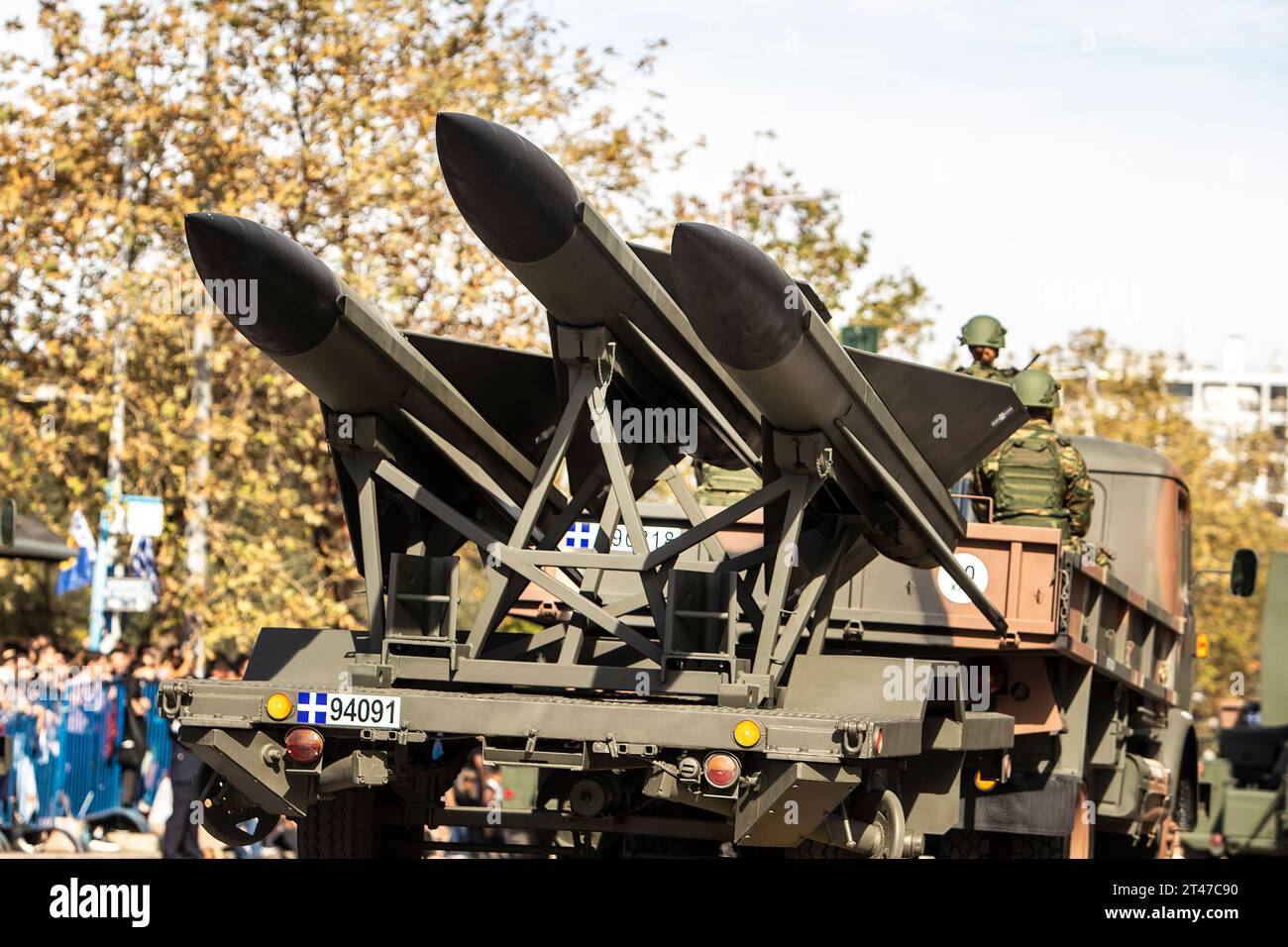 Thessaloniki, Greece. 28th Oct, 2023. Greek Army MIM-23 Hawk Anti ...