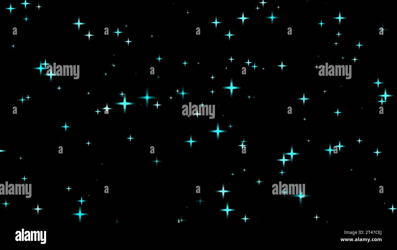 Picture of the twinkle glitter cyan star sparkling behind black ...