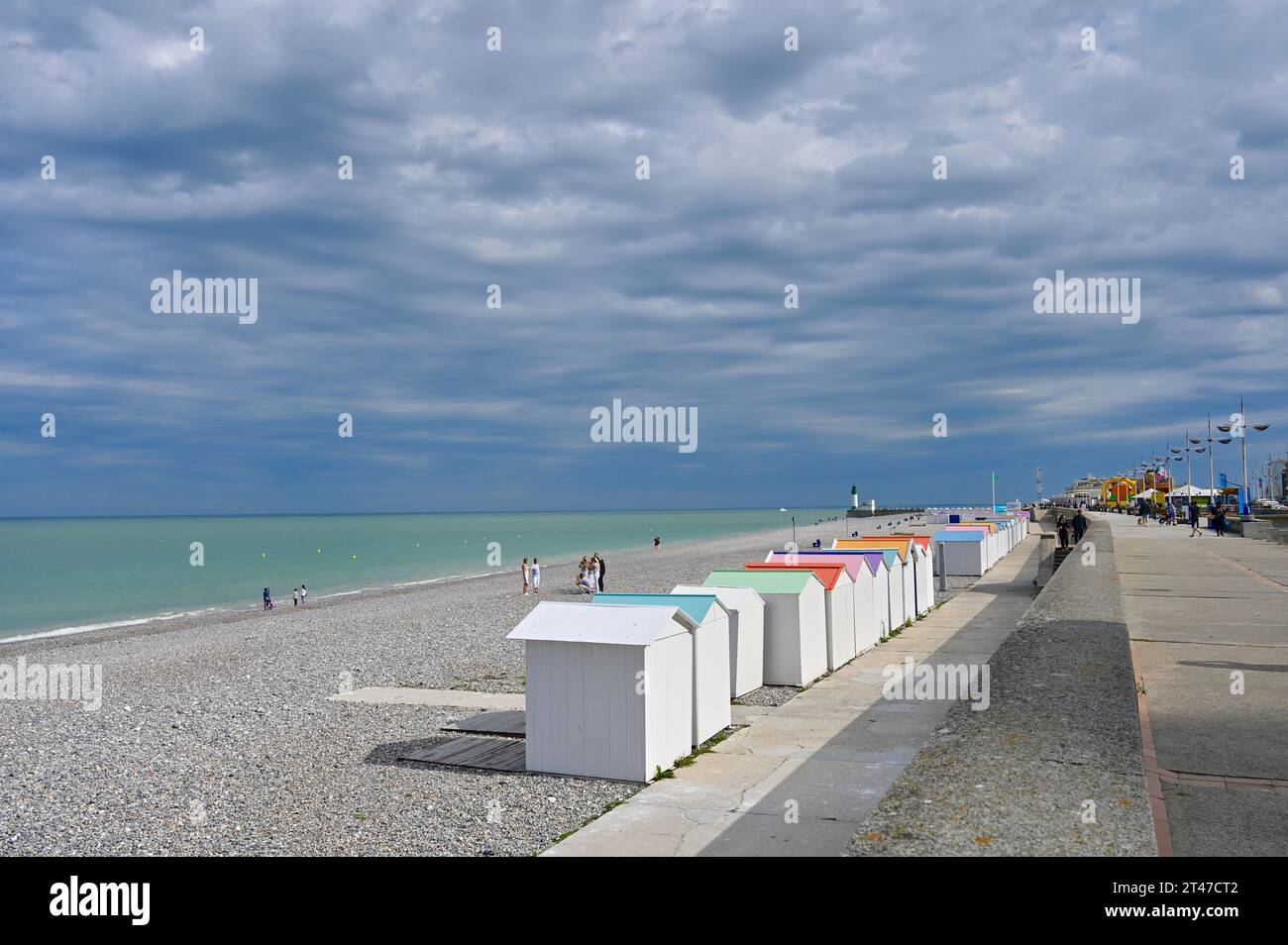Beach houses at Le Treport in Normandy Stock Photo - Alamy