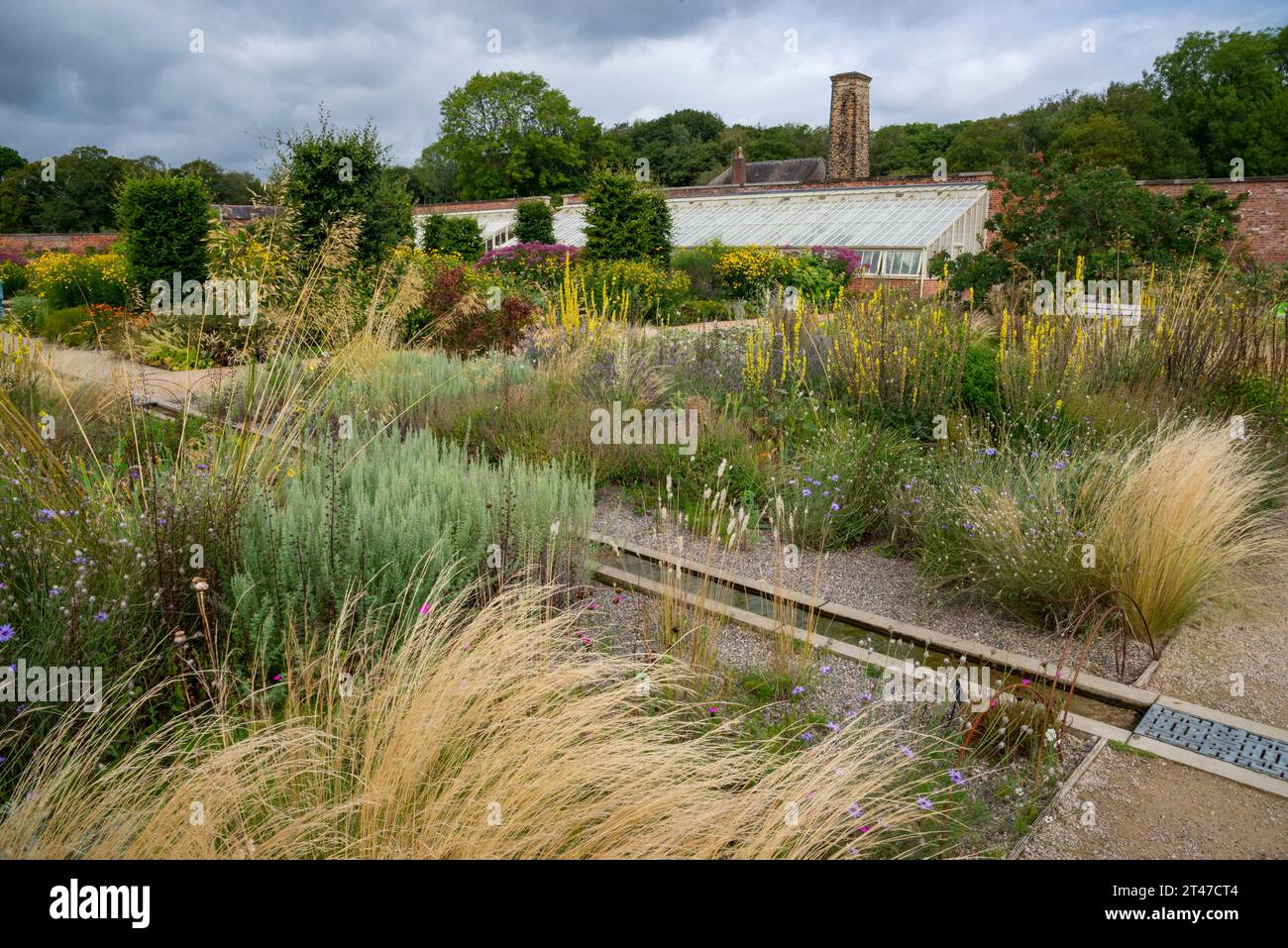Summer in the gardens at RHS Bridgewater, Worsley, Salford, England ...
