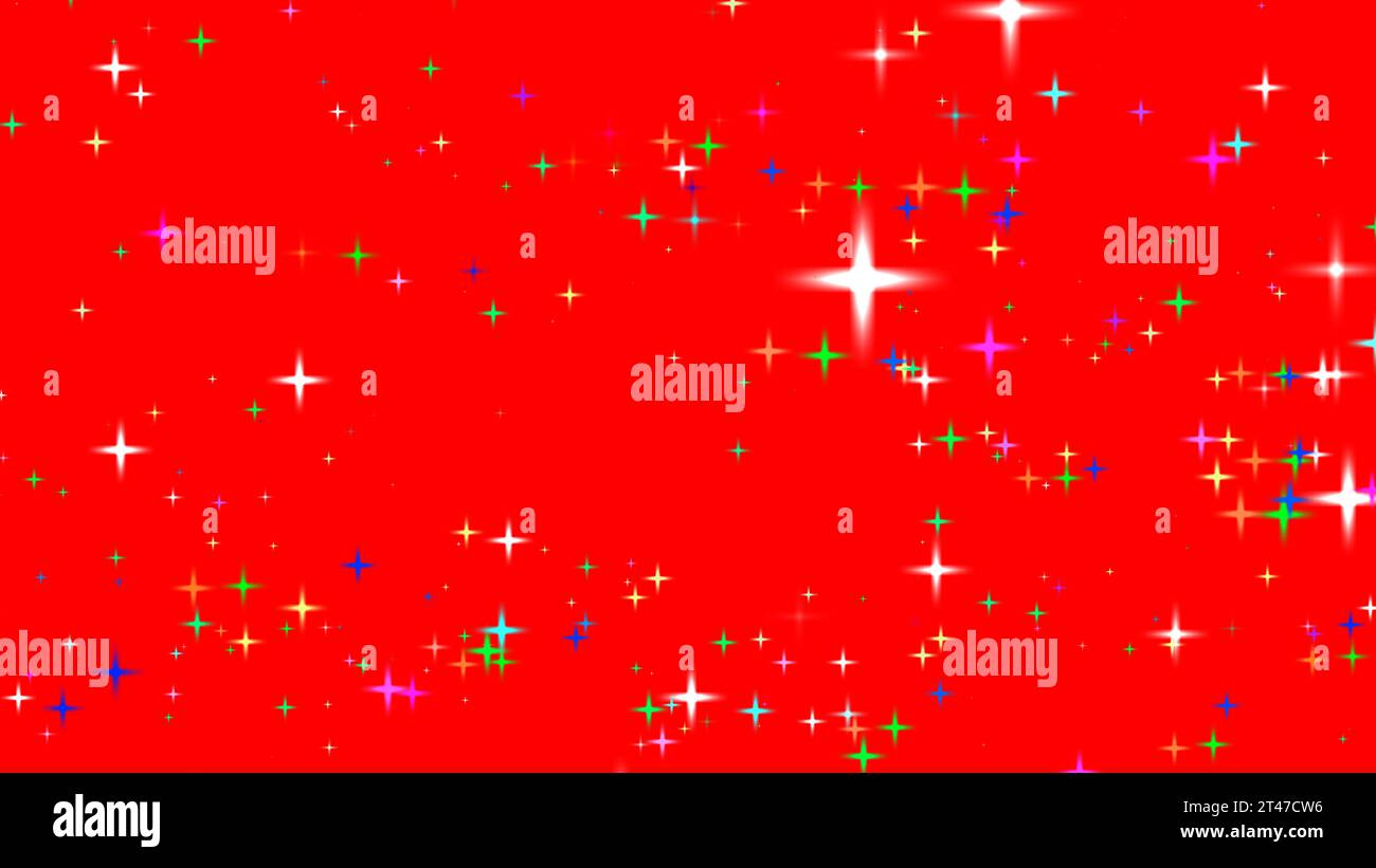 Picture of the twinkle glitter colorful star sparkling behind red ...