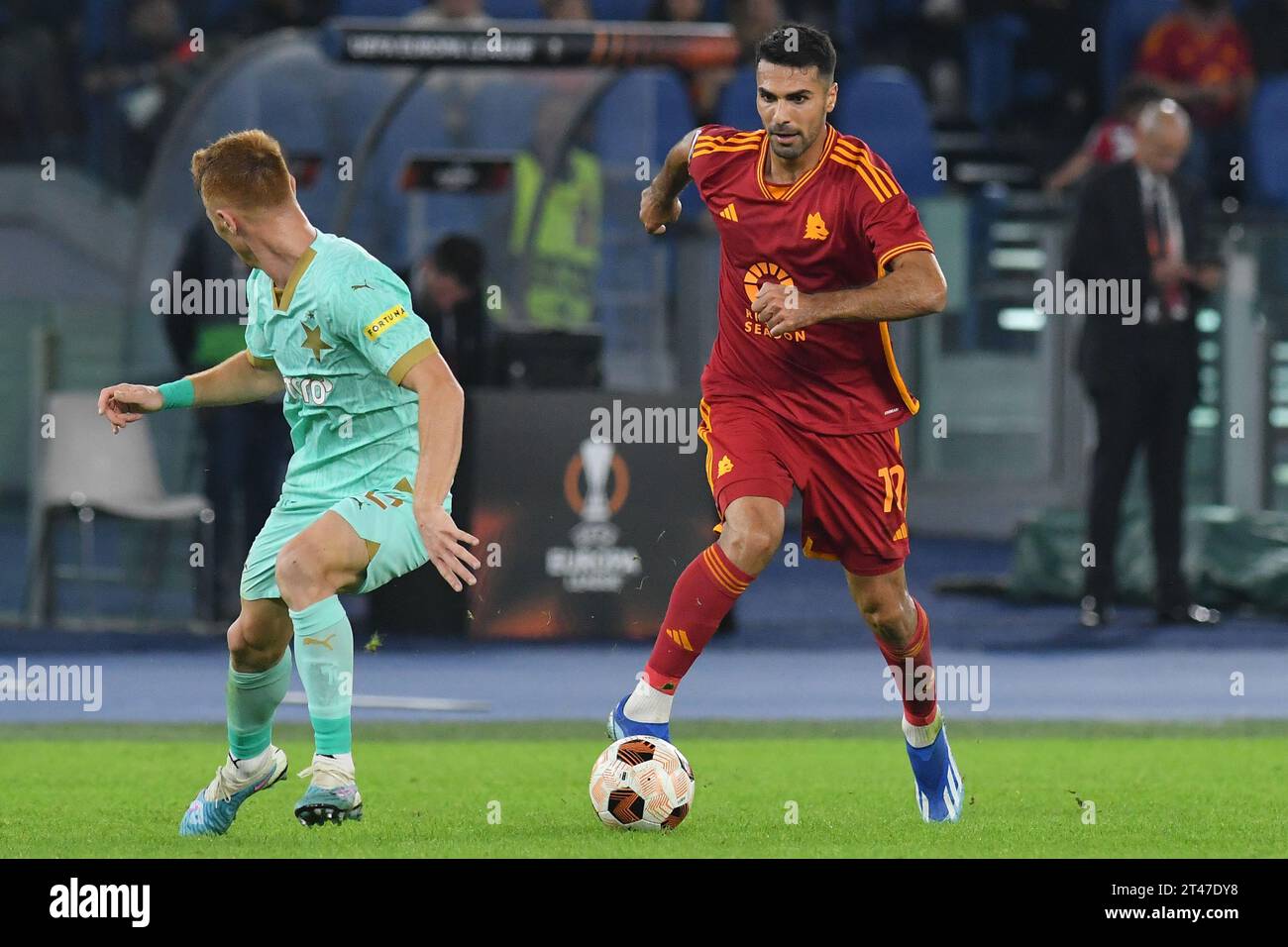 Zeki Celik of AS Roma during the Uefa Europa League match AS Roma v ...