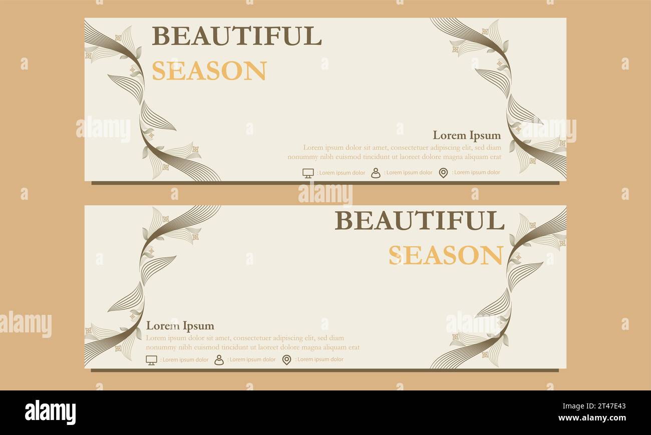 beautiful season horizontal banner template. Suitable for web banner ...