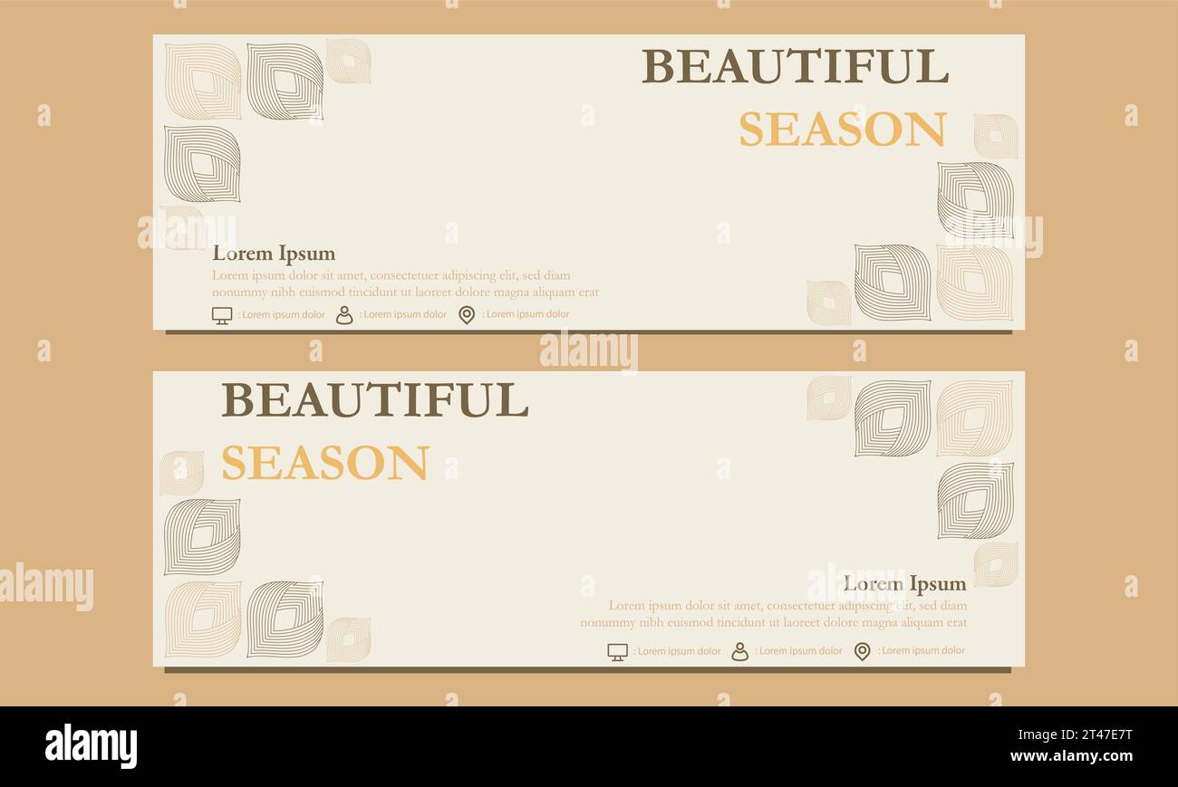 beautiful season horizontal banner template. Suitable for web banner ...
