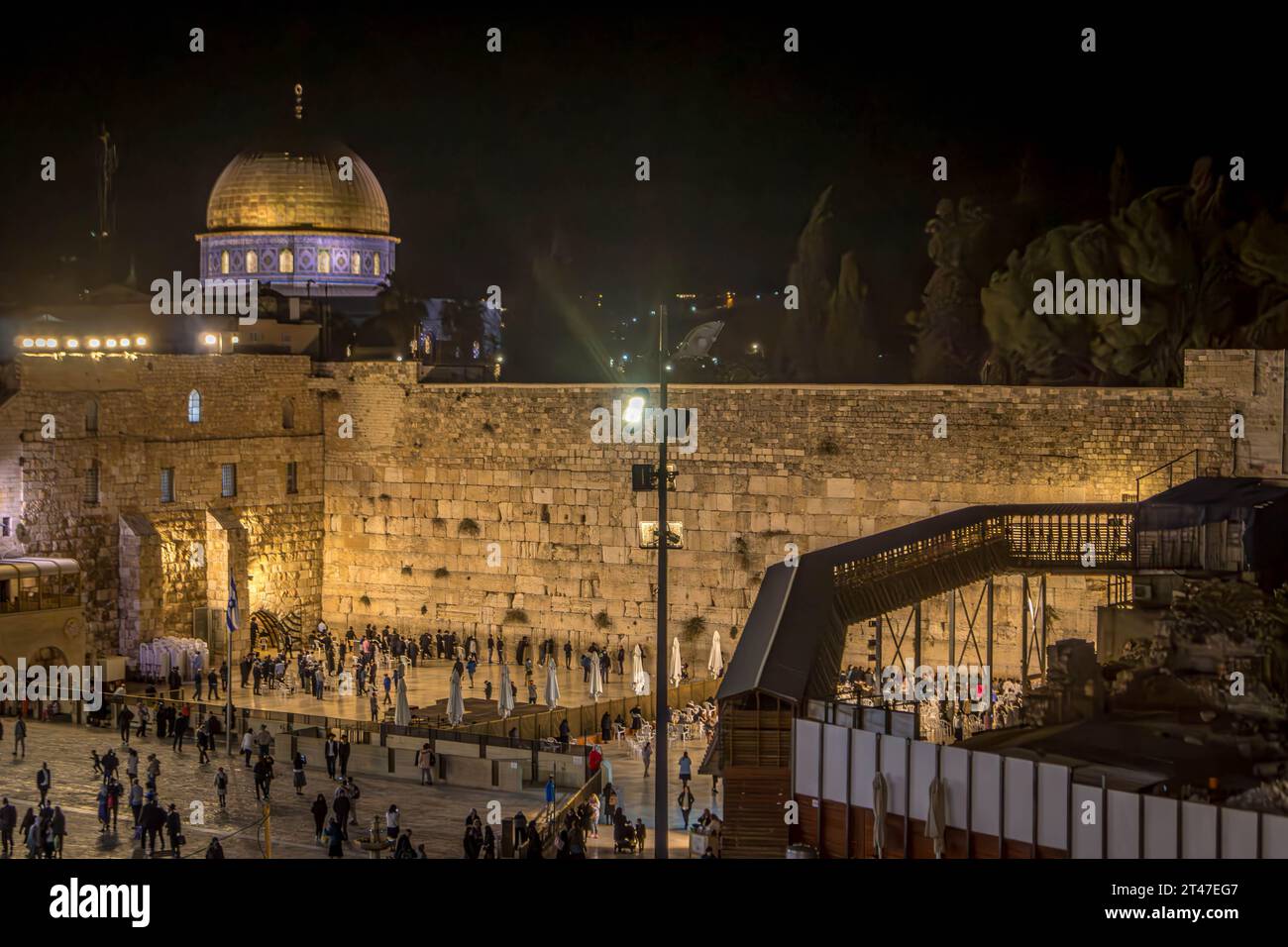 The religious people praying at Western wall (Wailing Wall), the Jewish ...