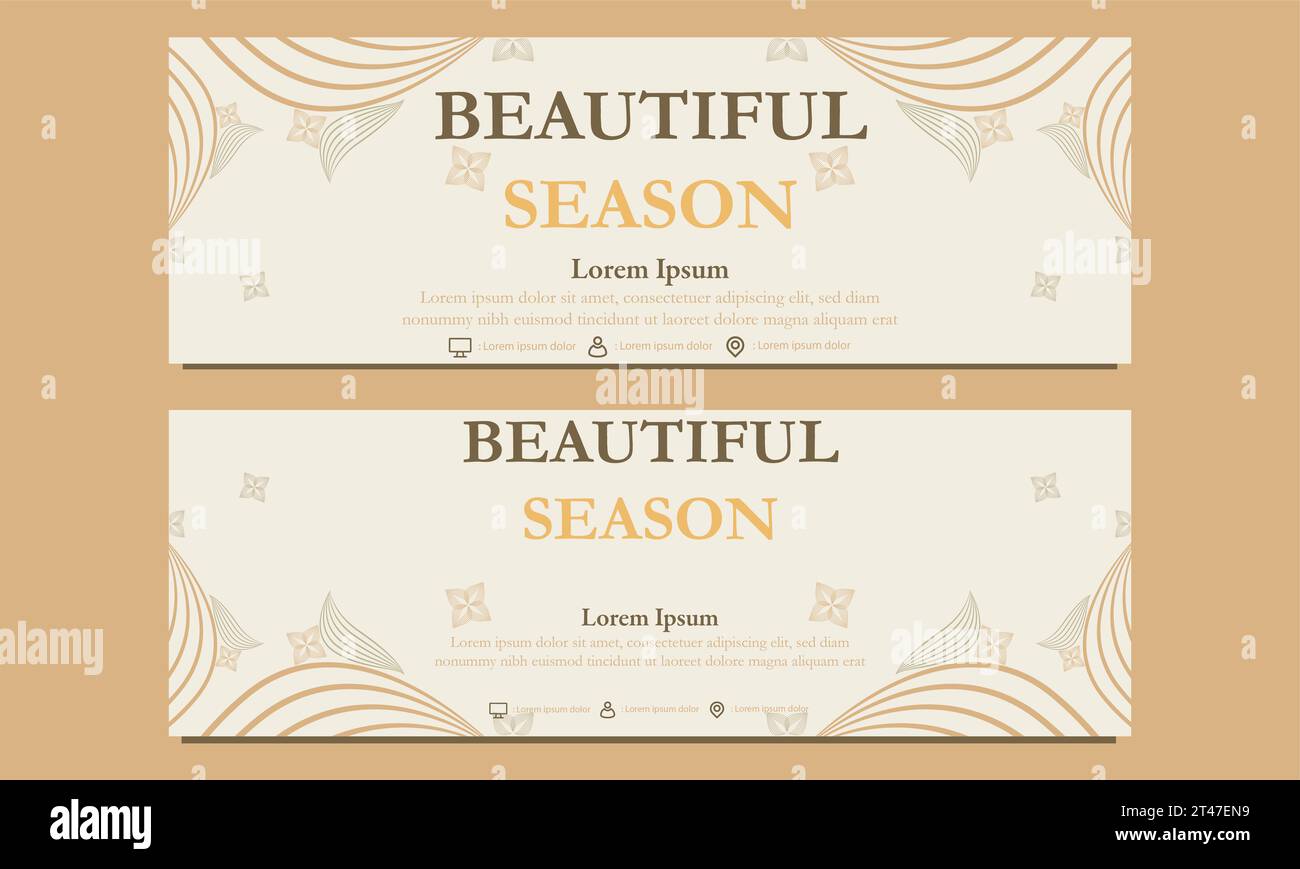 beautiful season horizontal banner template. Suitable for web banner ...