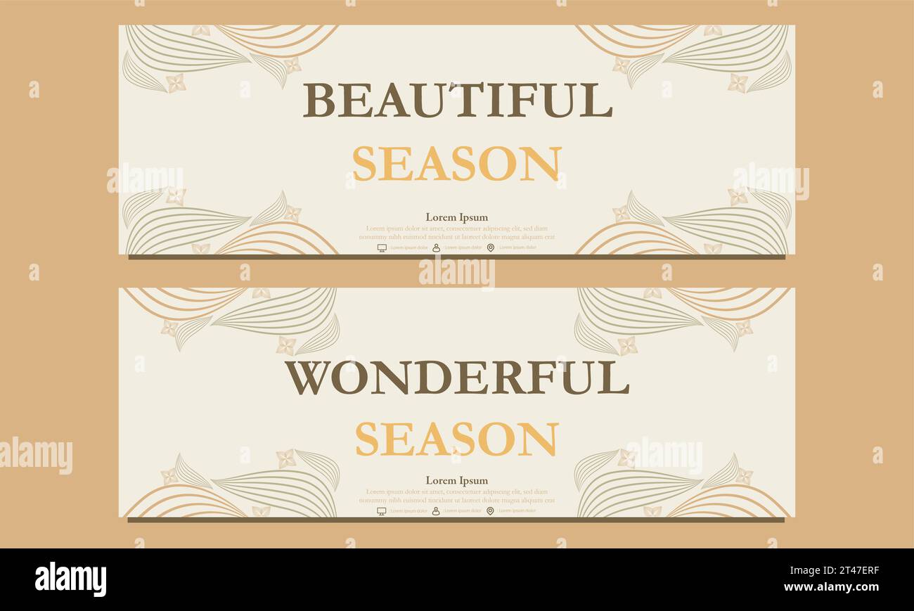 beautiful season horizontal banner template. Suitable for web banner ...