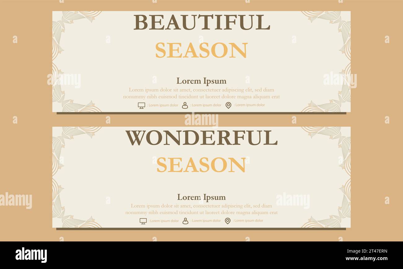 beautiful season horizontal banner template. Suitable for web banner ...