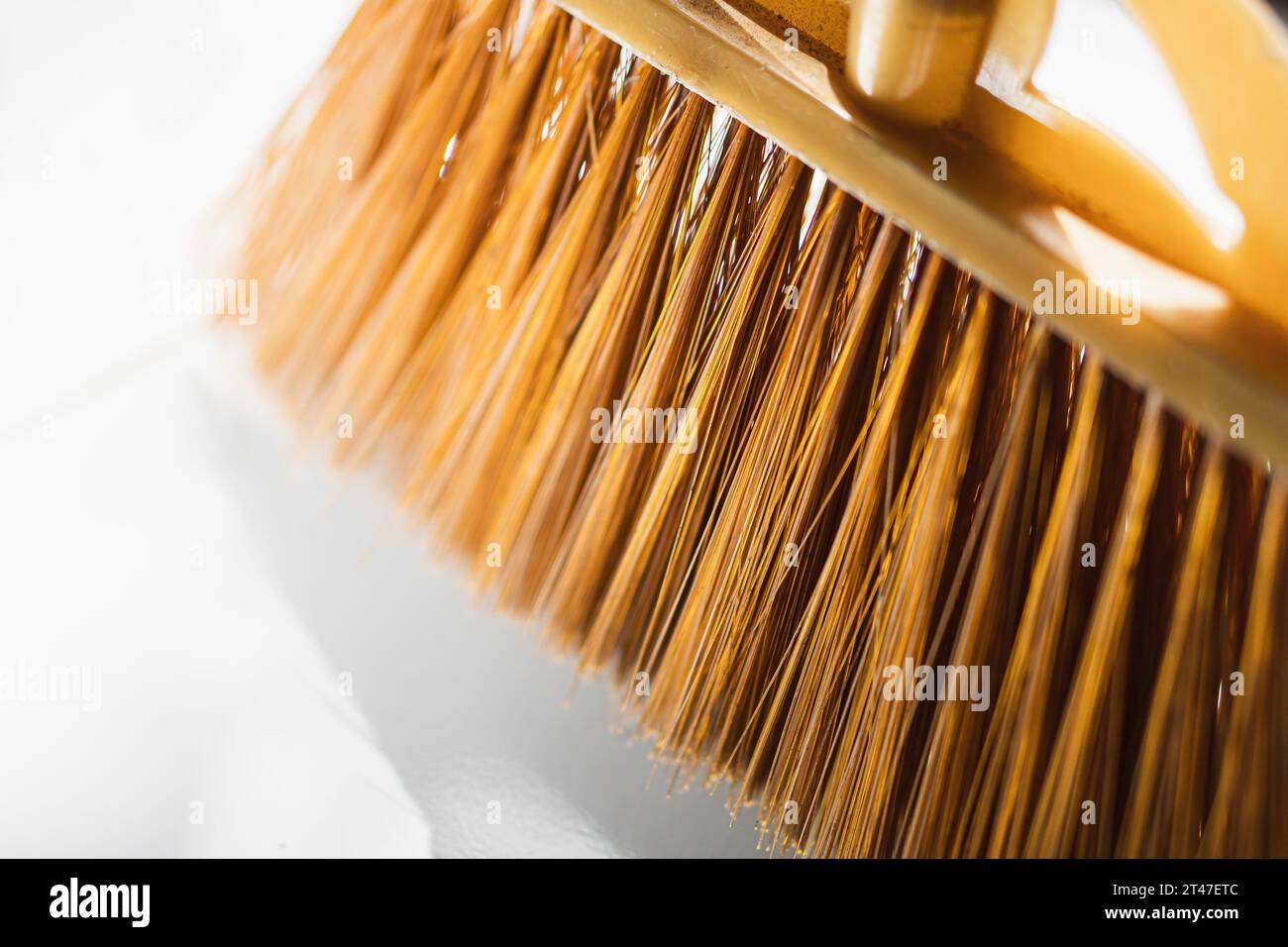 Cleaning house Sweeping floor with broom Stock Photo - Alamy