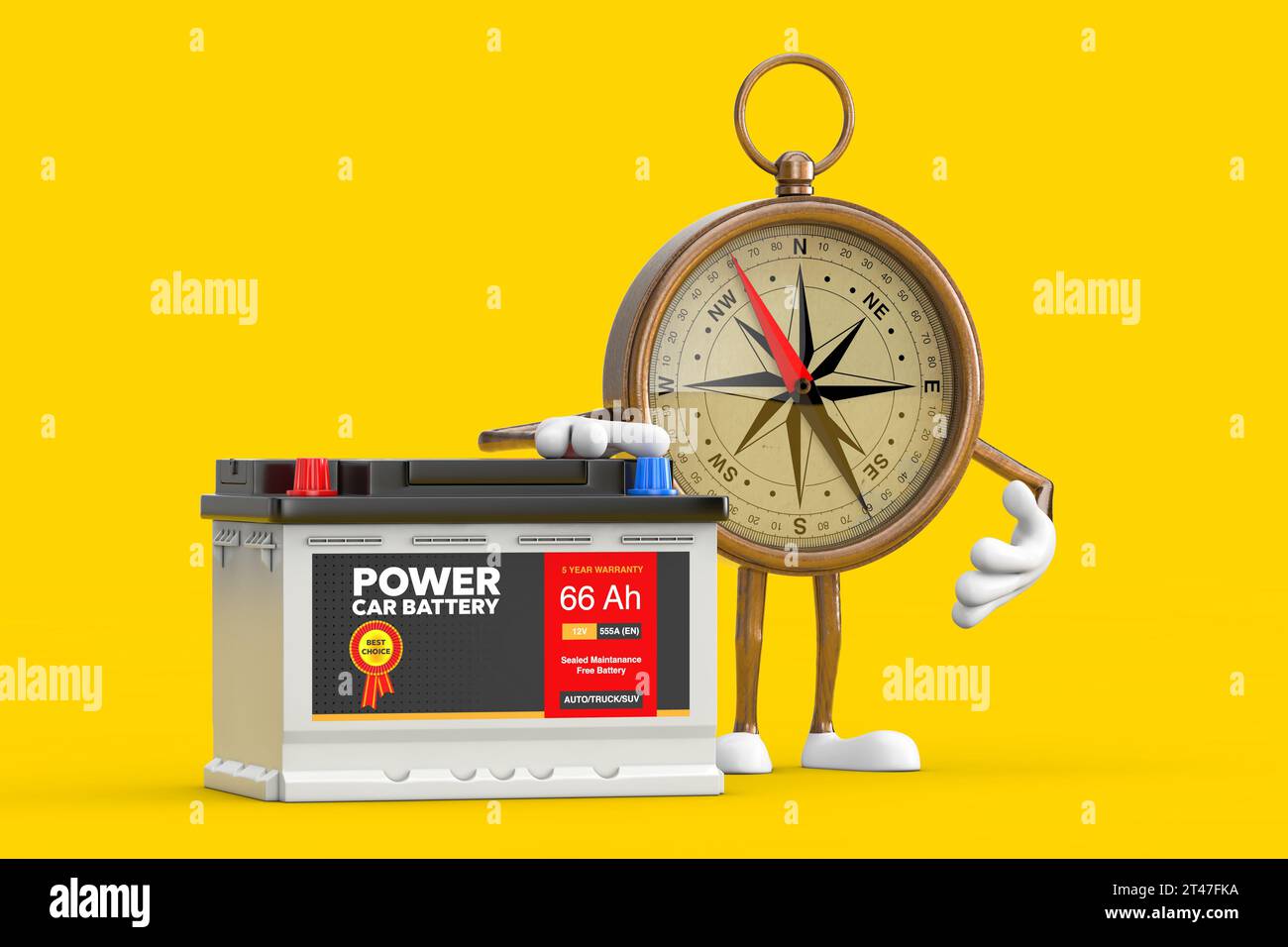 Antique Vintage Brass Compass Cartoon Person Character Mascot and ...