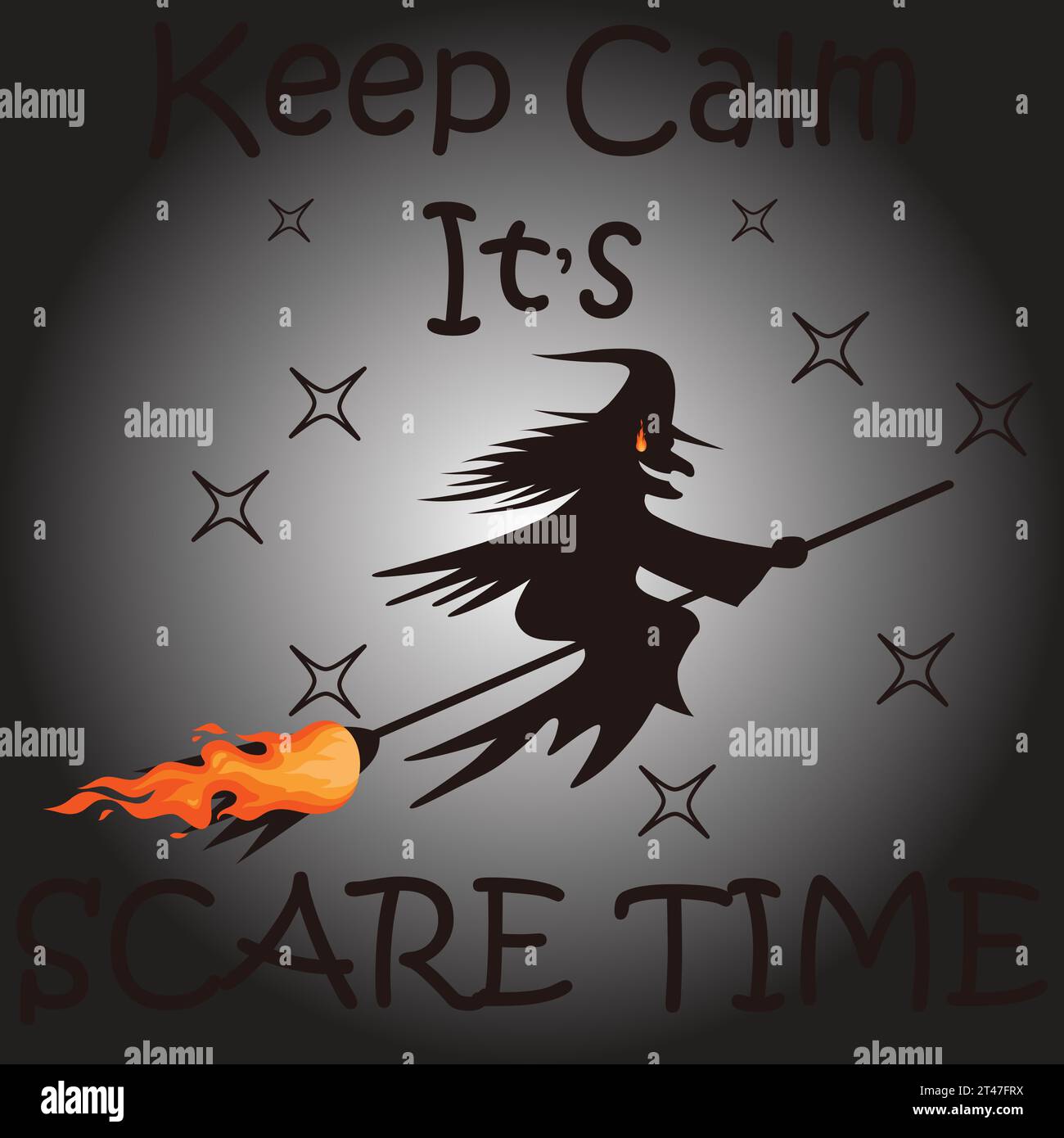 Creepy witch night moon Stock Vector Images - Alamy