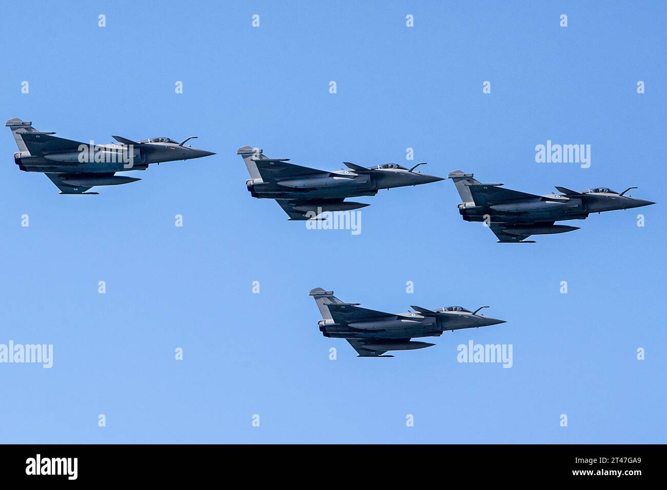 Thessaloniki, Greece. 28th Oct, 2023. Greek Air Force Rafale fighter ...