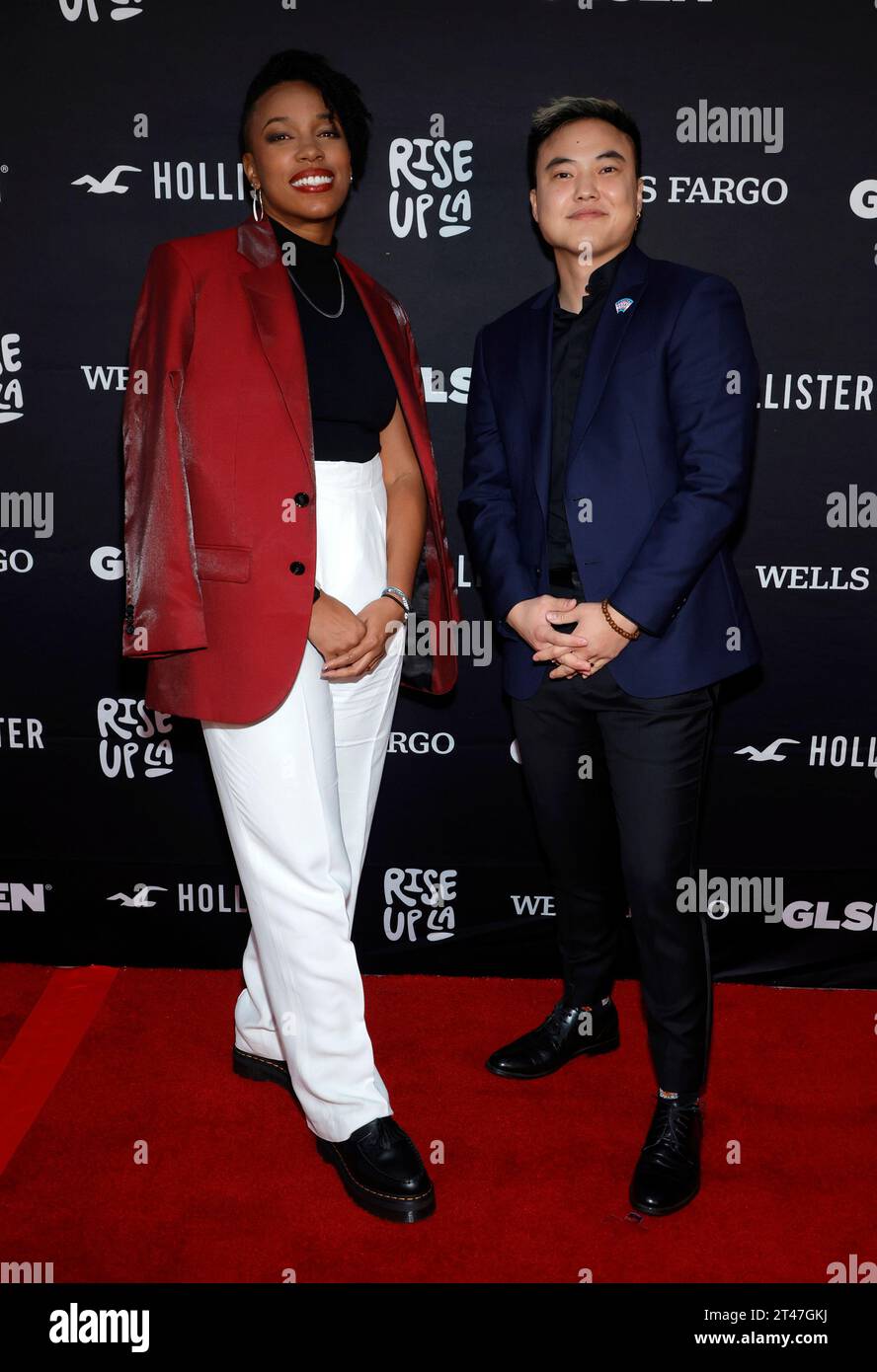 Los Angeles, Ca. 28th Oct, 2023. Melanie Willingham-Jaggers, Leo Sheng ...