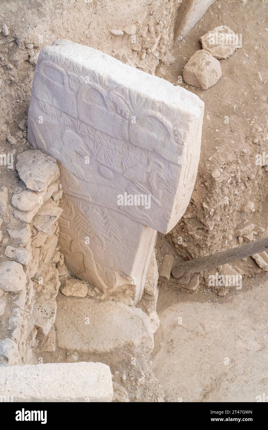 Gobekli Tepe, Ancient stone in archeological site of GobekliTepe in ...