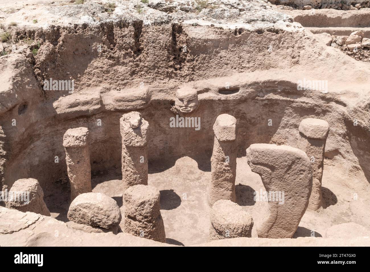 Karahan Tepe, Ancient stone statues in archeological site of Karahan ...