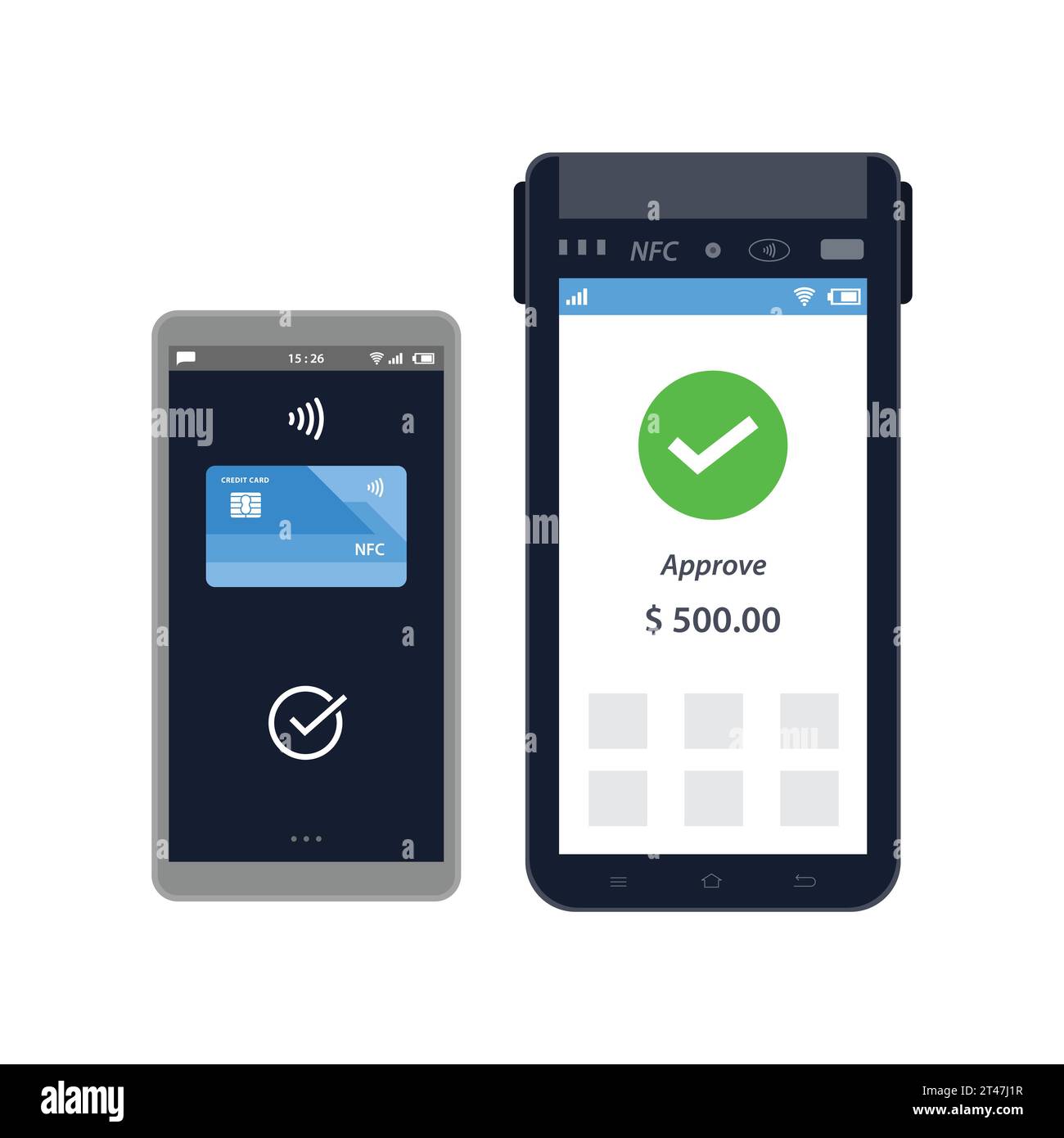 Approved transaction vector vectors Stock Vector Images - Alamy