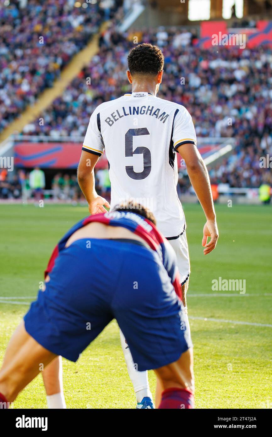 Barcelona, Spain. 28th Oct, 2023. Bellingham in action during the ...
