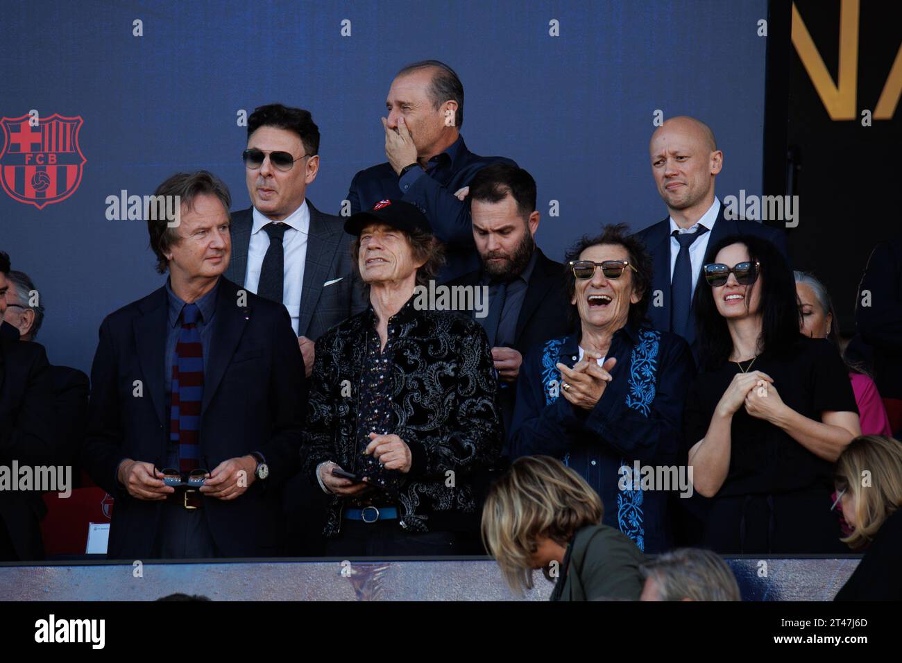 Barcelona, Spain. 28th Oct, 2023. The Rolling Stones attends to the ...