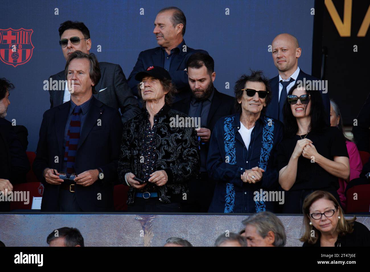 Barcelona, Spain. 28th Oct, 2023. The Rolling Stones attends to the ...