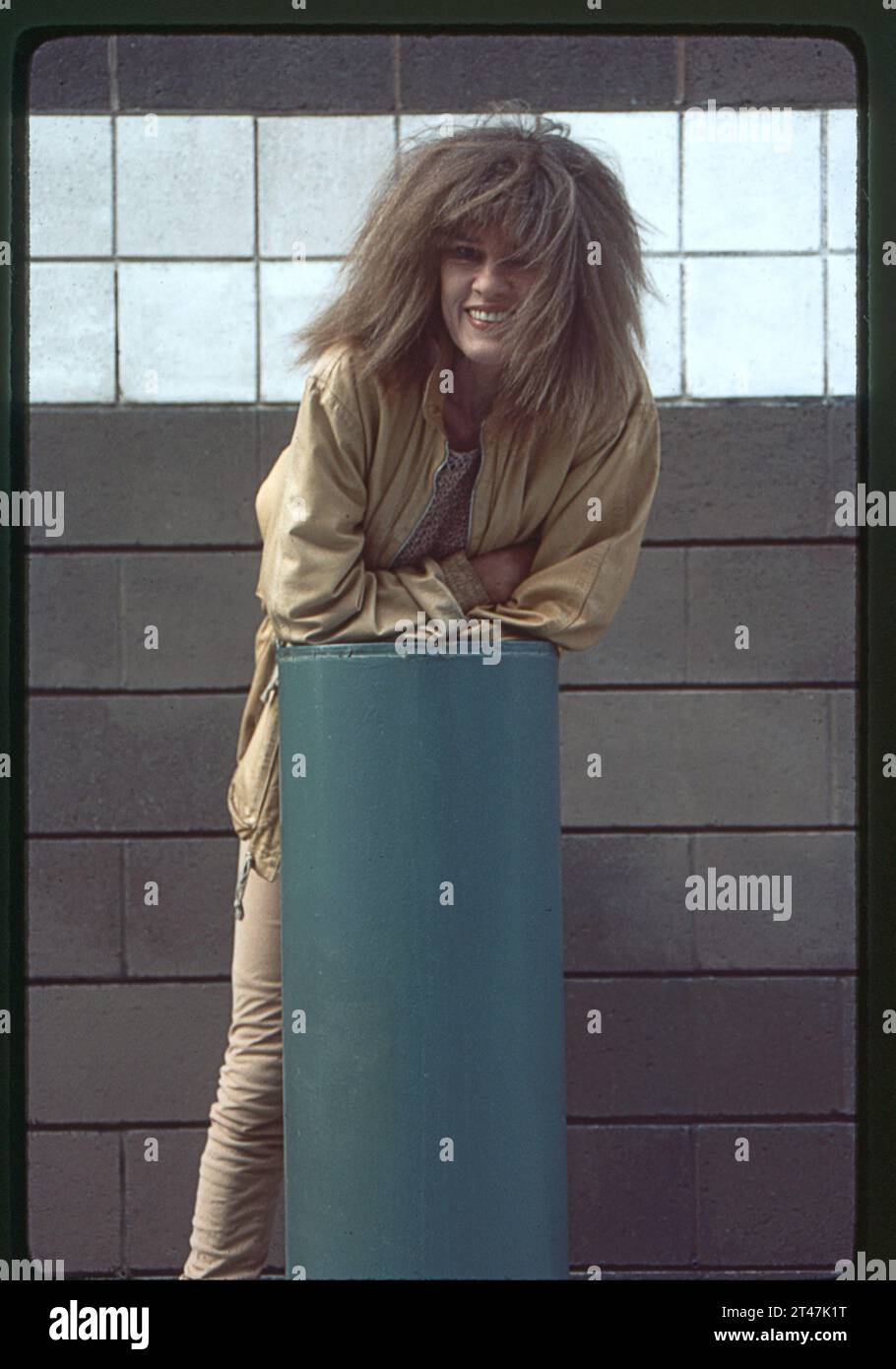 A 1983 posed color portrait of Carla Bley, an avant garde jazz ...