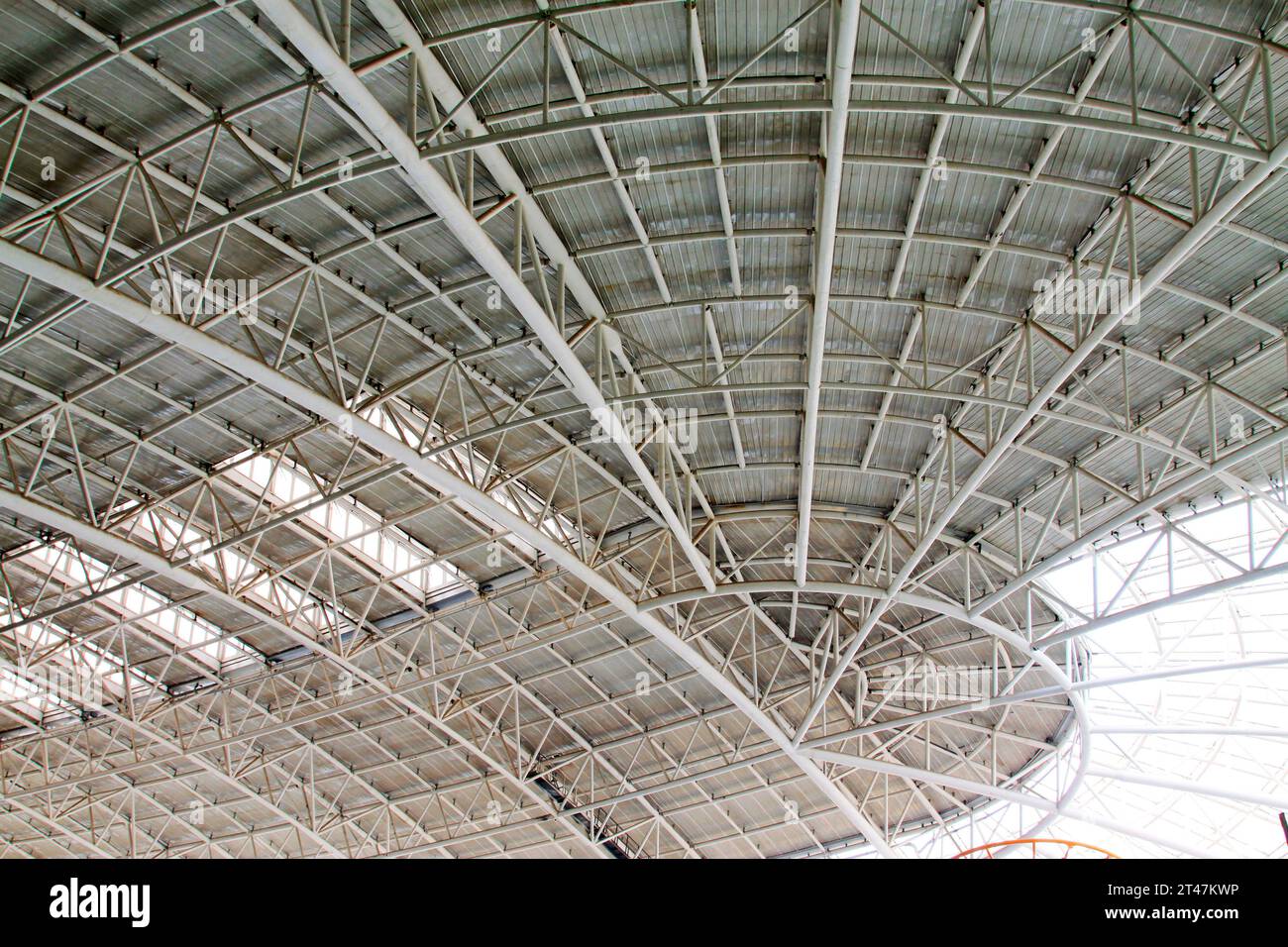Large steel structure truss, closeup of photo Stock Photo - Alamy