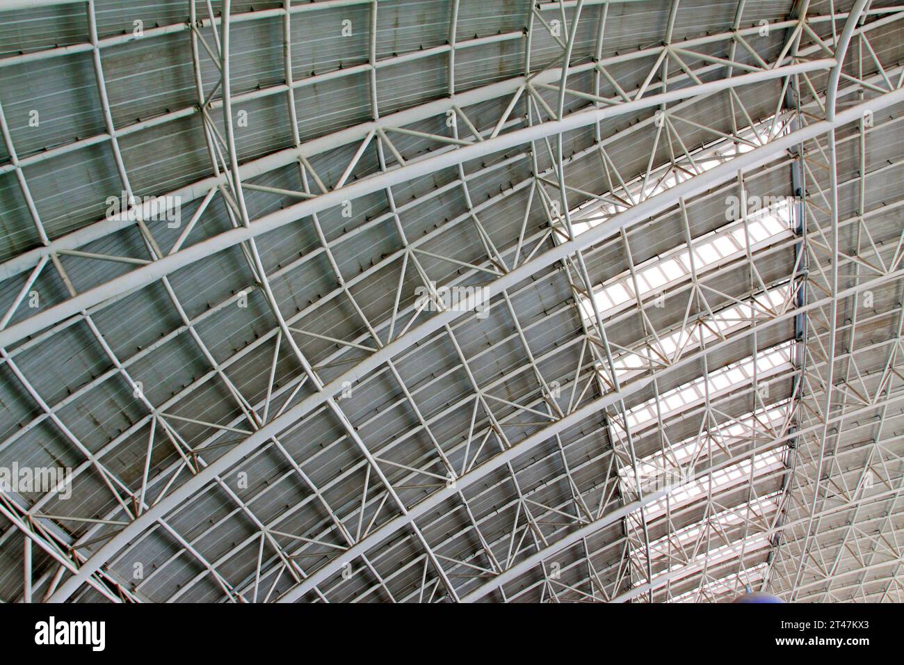 Large steel structure truss, closeup of photo Stock Photo - Alamy