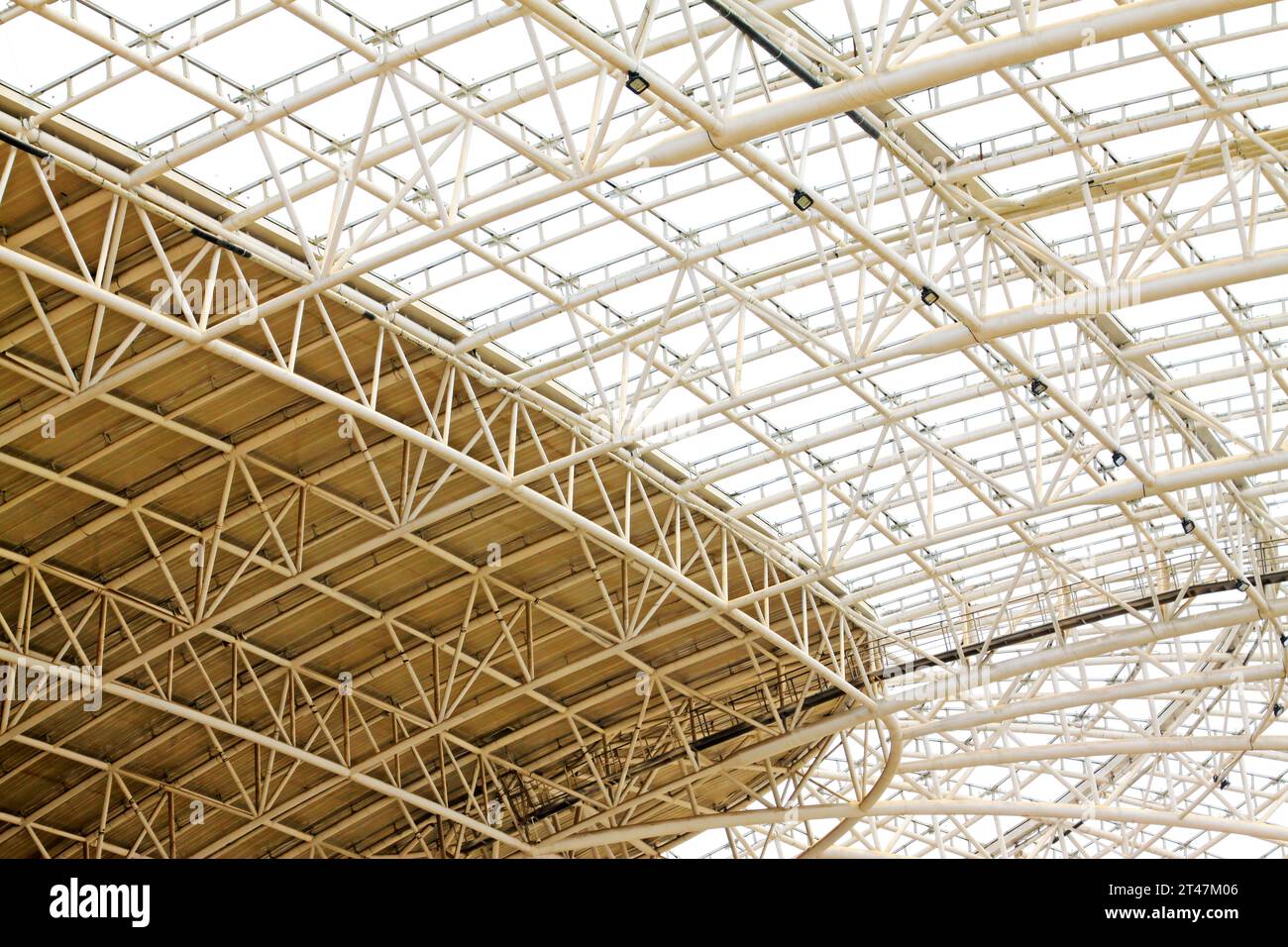 Large steel structure truss, closeup of photo Stock Photo - Alamy