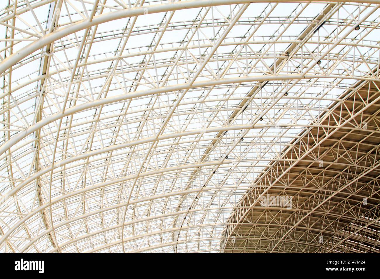 Large steel structure truss, closeup of photo Stock Photo - Alamy