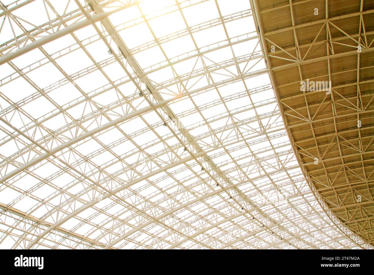 Large steel structure truss, closeup of photo Stock Photo - Alamy