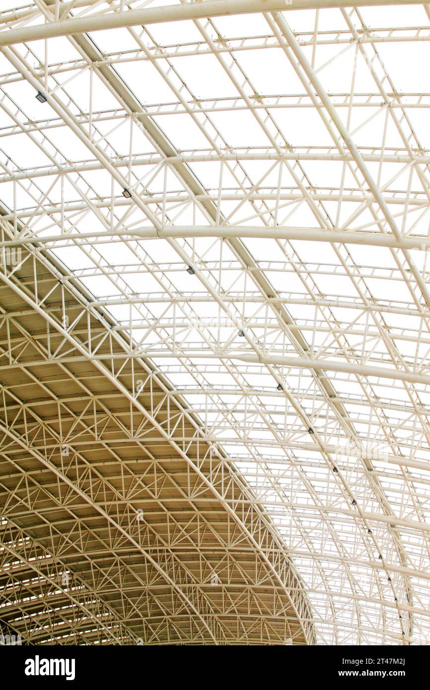 Large steel structure truss, closeup of photo Stock Photo - Alamy