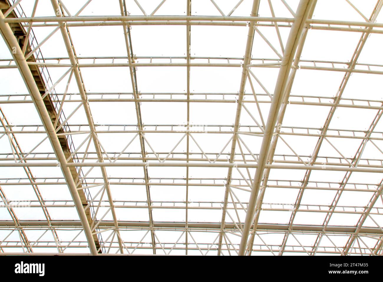 Large steel structure truss, closeup of photo Stock Photo - Alamy