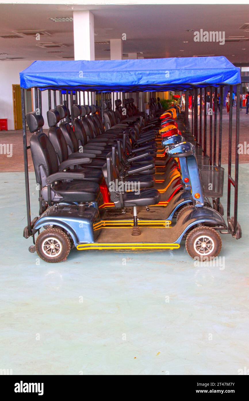 battery cart in the scenic spot, closeup of photo Stock Photo - Alamy