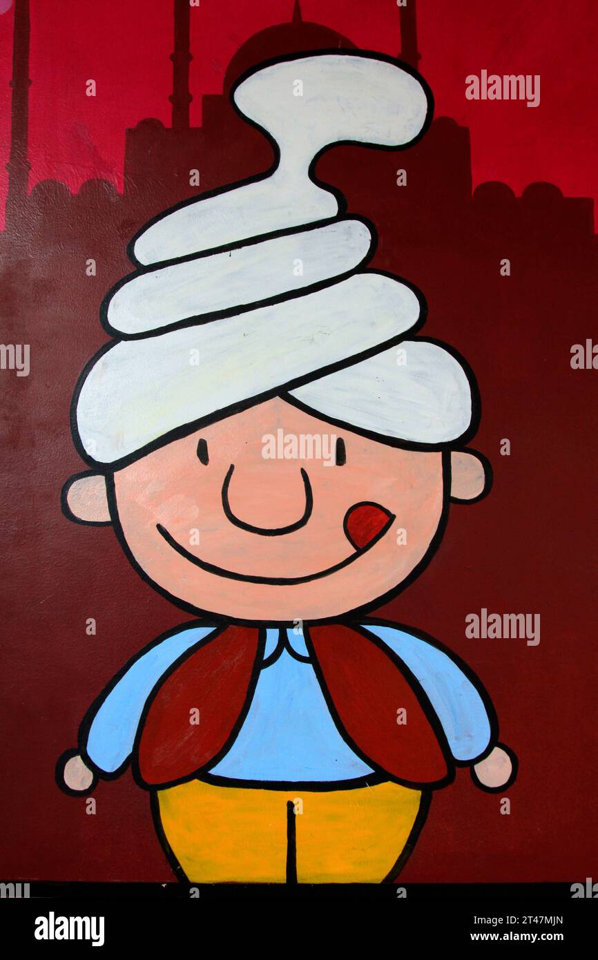 TIANJIN - MAY 17: Cartoon characters on the board in the Happy Valley ...