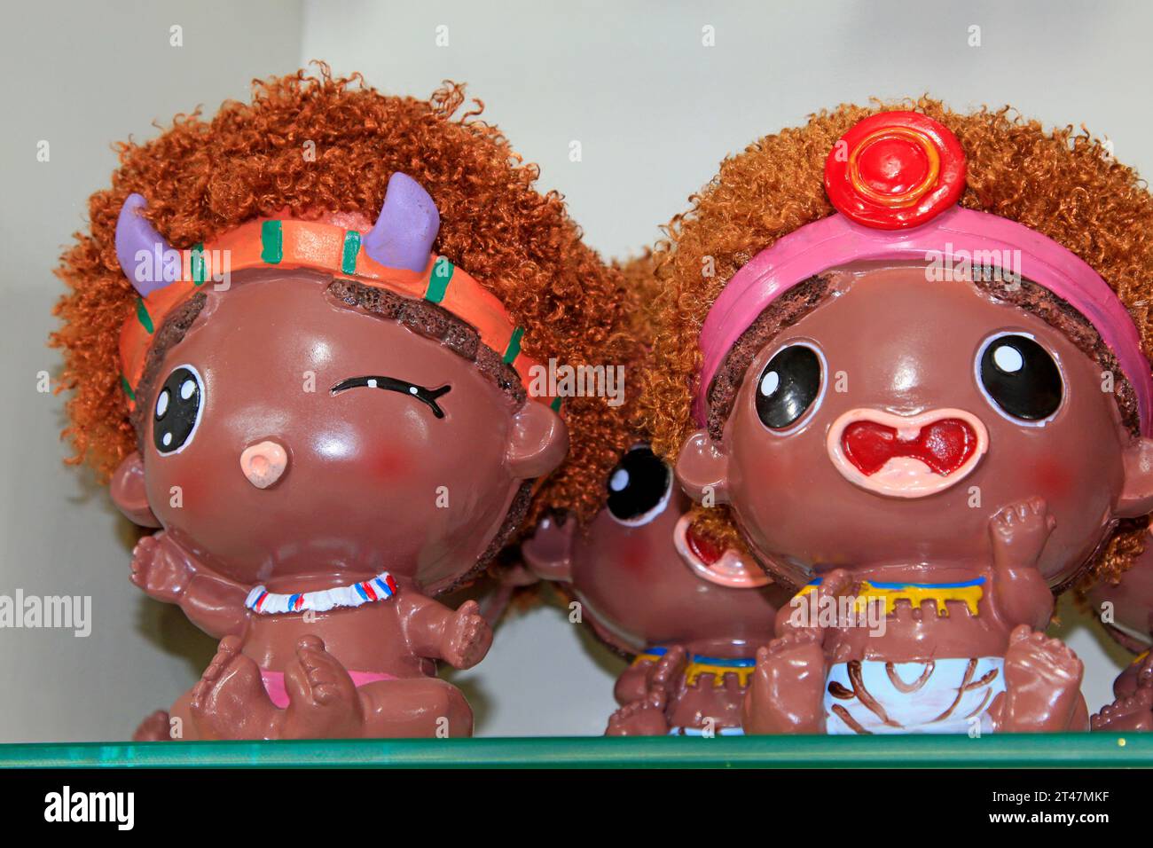 cartoon characters formative dolls on the store shelves Stock Photo - Alamy