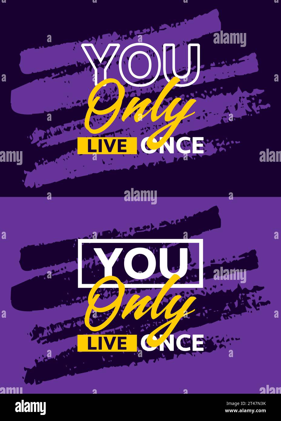 You only live once motivational quotes stroke background, Short phrases ...