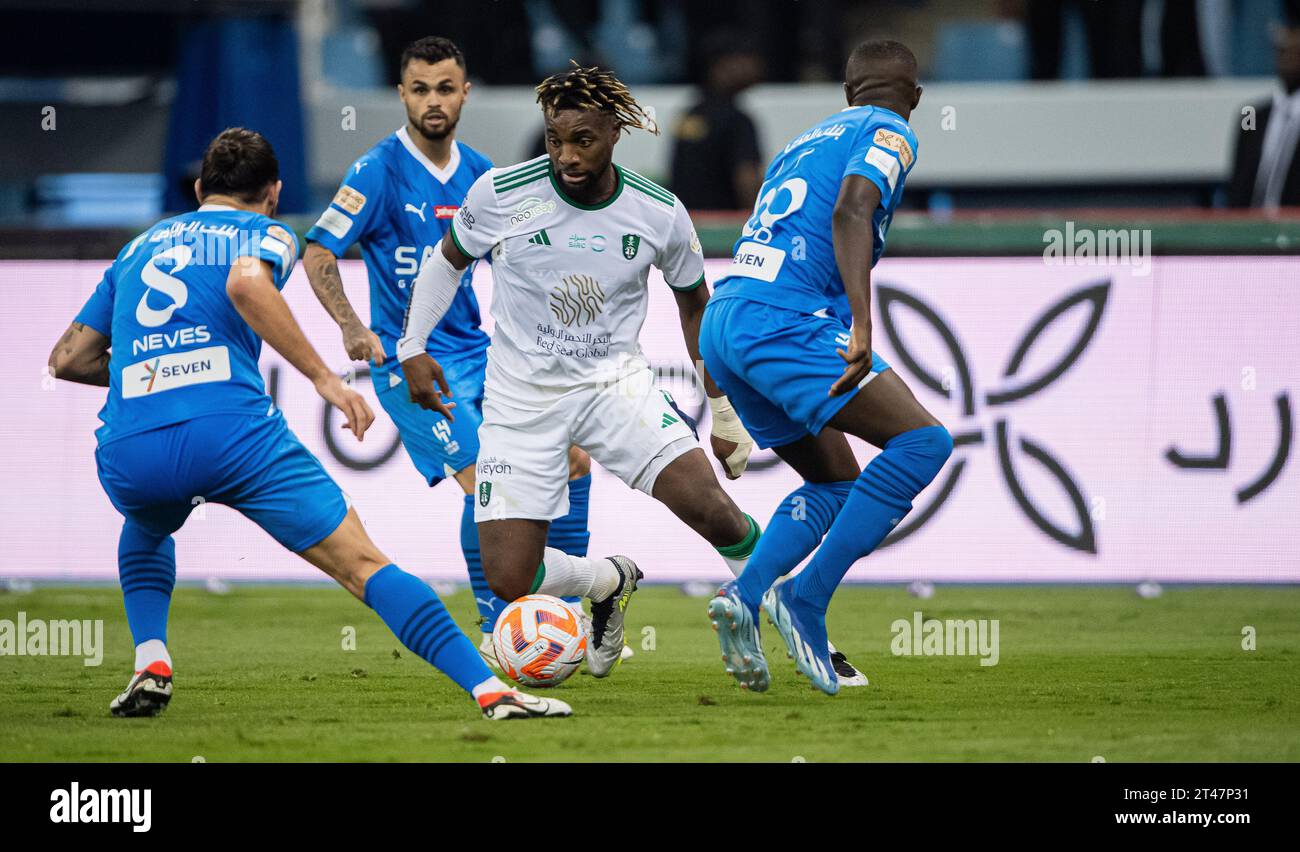 Allan Saint-Maximin of Al-Ahli SFC during the Match Day 11 of the SAFF ...