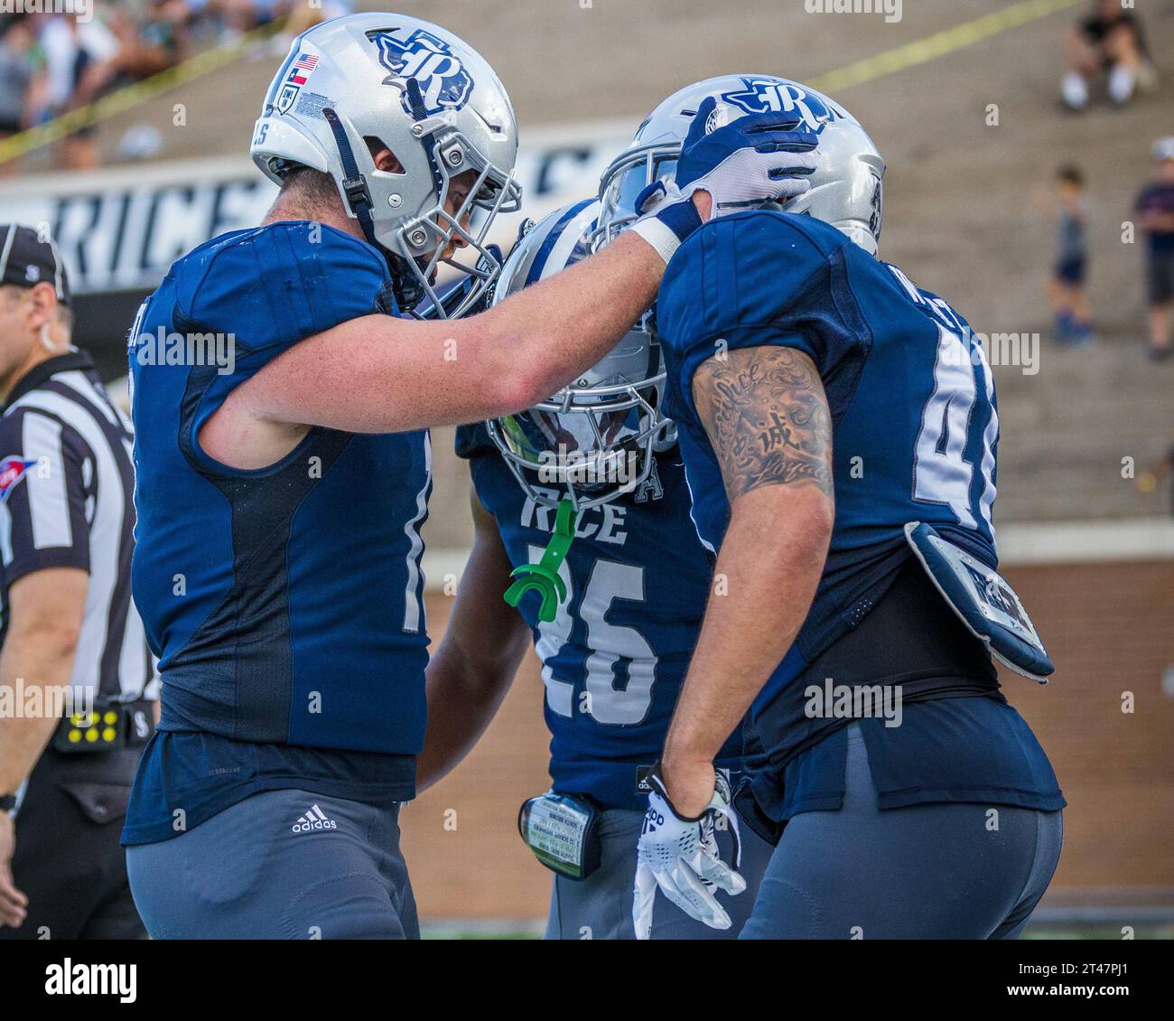USA. 28th Oct, 2023. October 28, 2023: Rice Owls safety Gabriel Taylor ...
