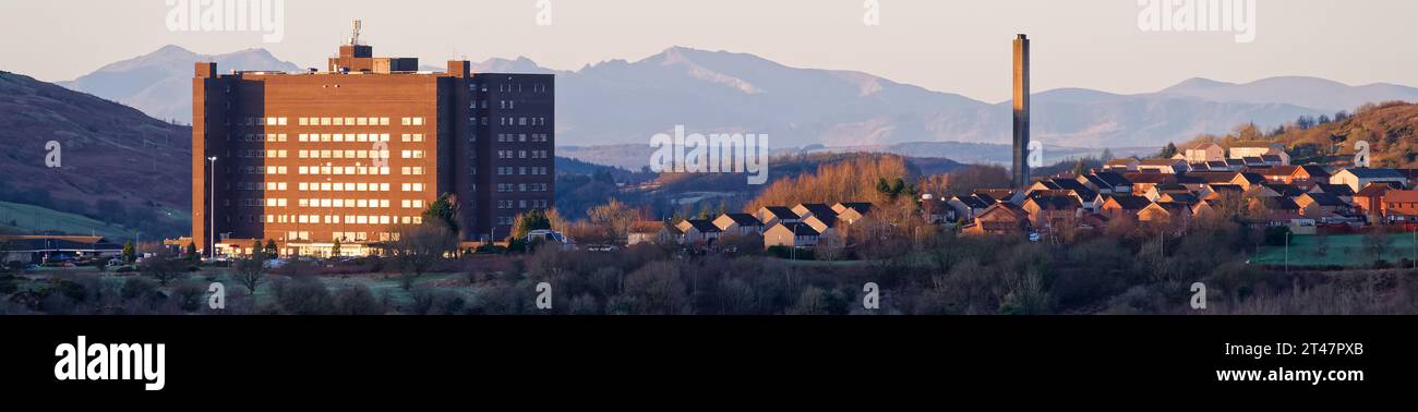 Scottish hospital brutalist architecture in Greenock, Inverclyde Stock ...
