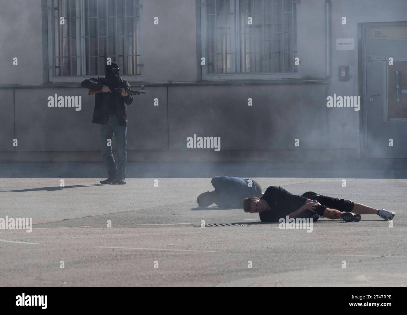 An Attacker With A Gun, Crime And Violence With A Weapon An Attacker ...