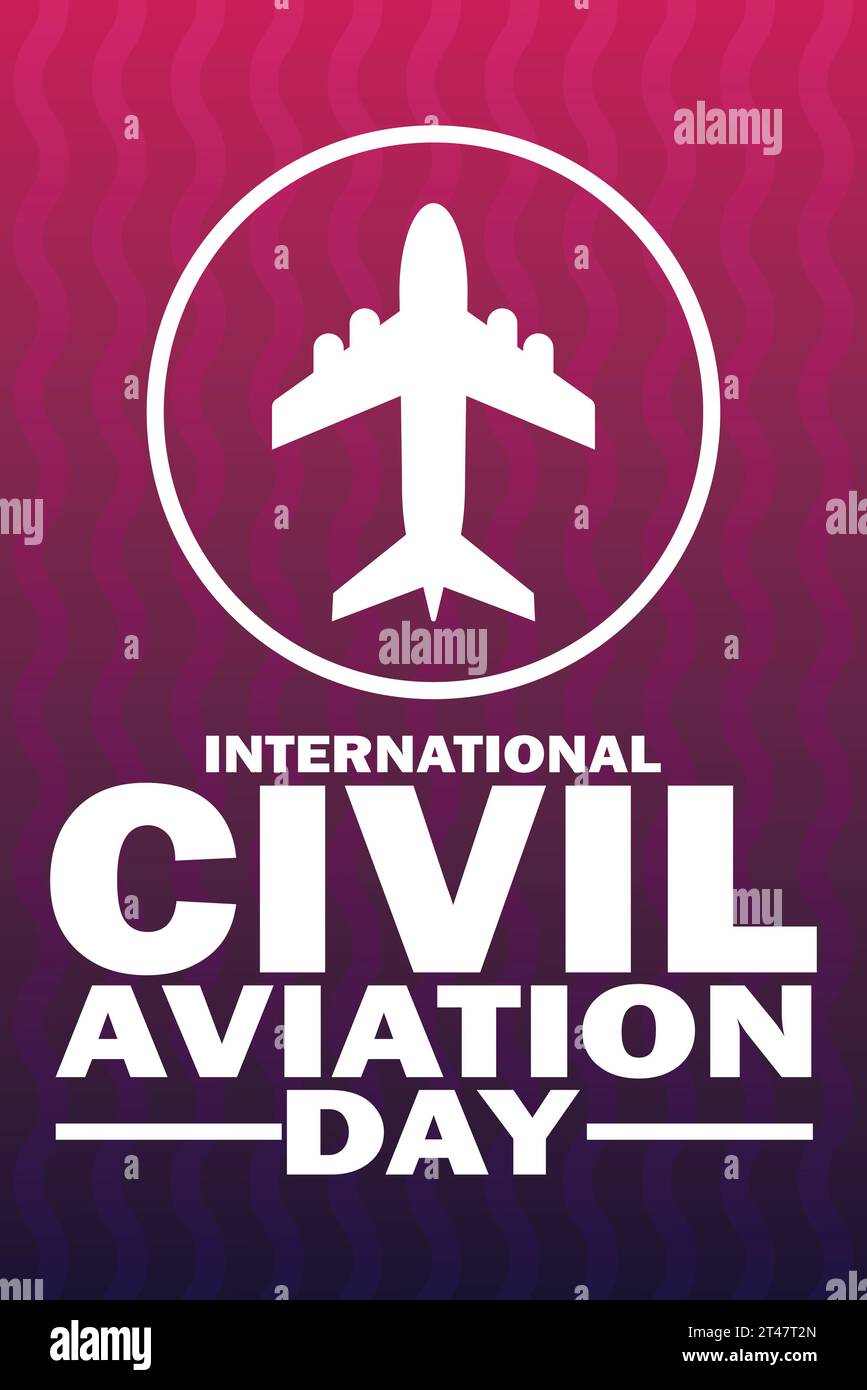 International Civil Aviation Day. Design template for banner, poster ...