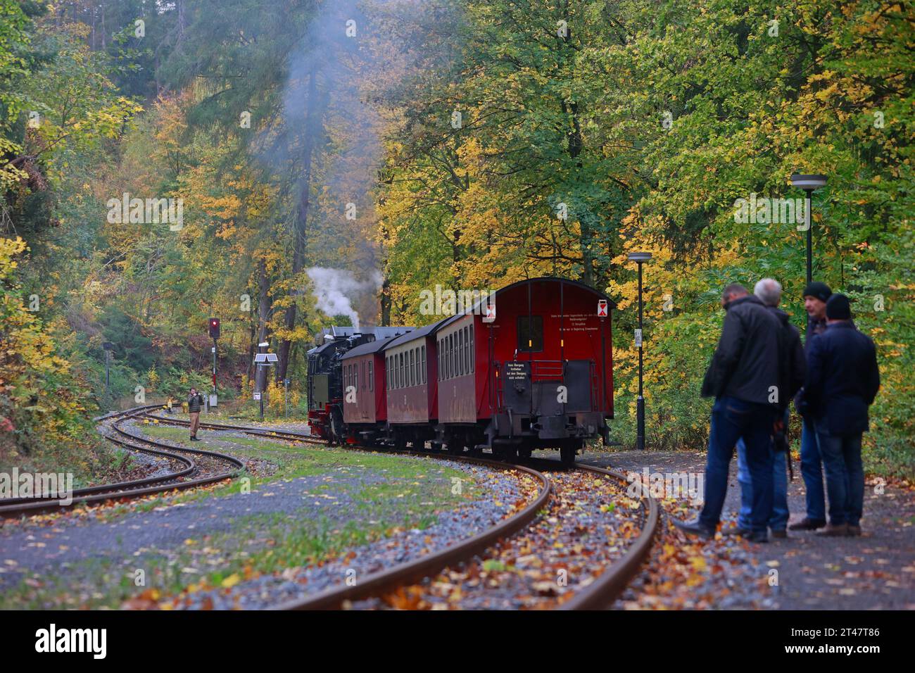 Wernigerode, Germany. 29th Oct, 2023. A train of the Harzer ...