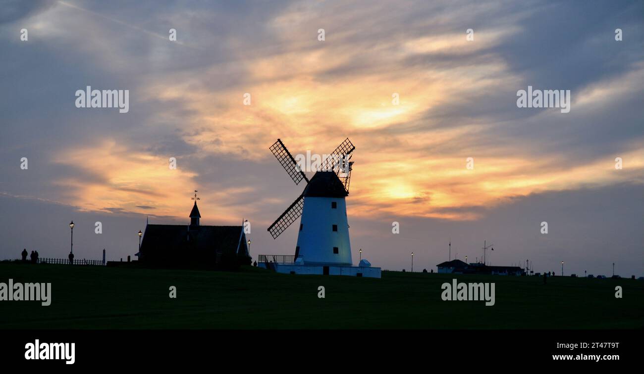 The famous Lytham St Annes windmill, on the Lancashire coast, United ...
