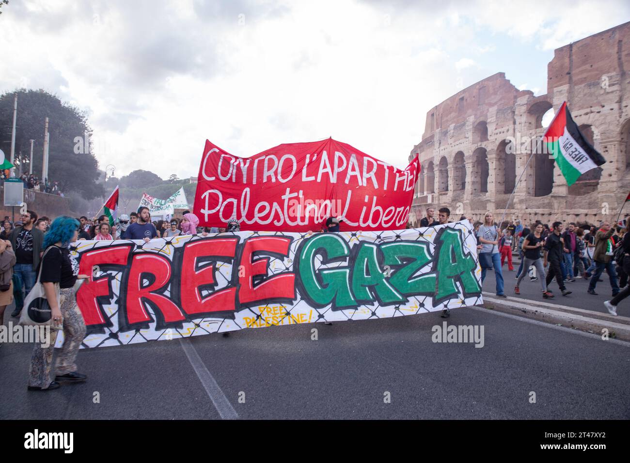 Rome, RM, Italy. 28th Oct, 2023. Demonstration in Rome in front of ...