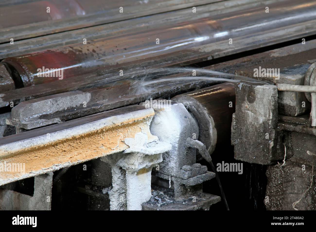 transmission equipment in a production workshop, closeup of photo Stock ...