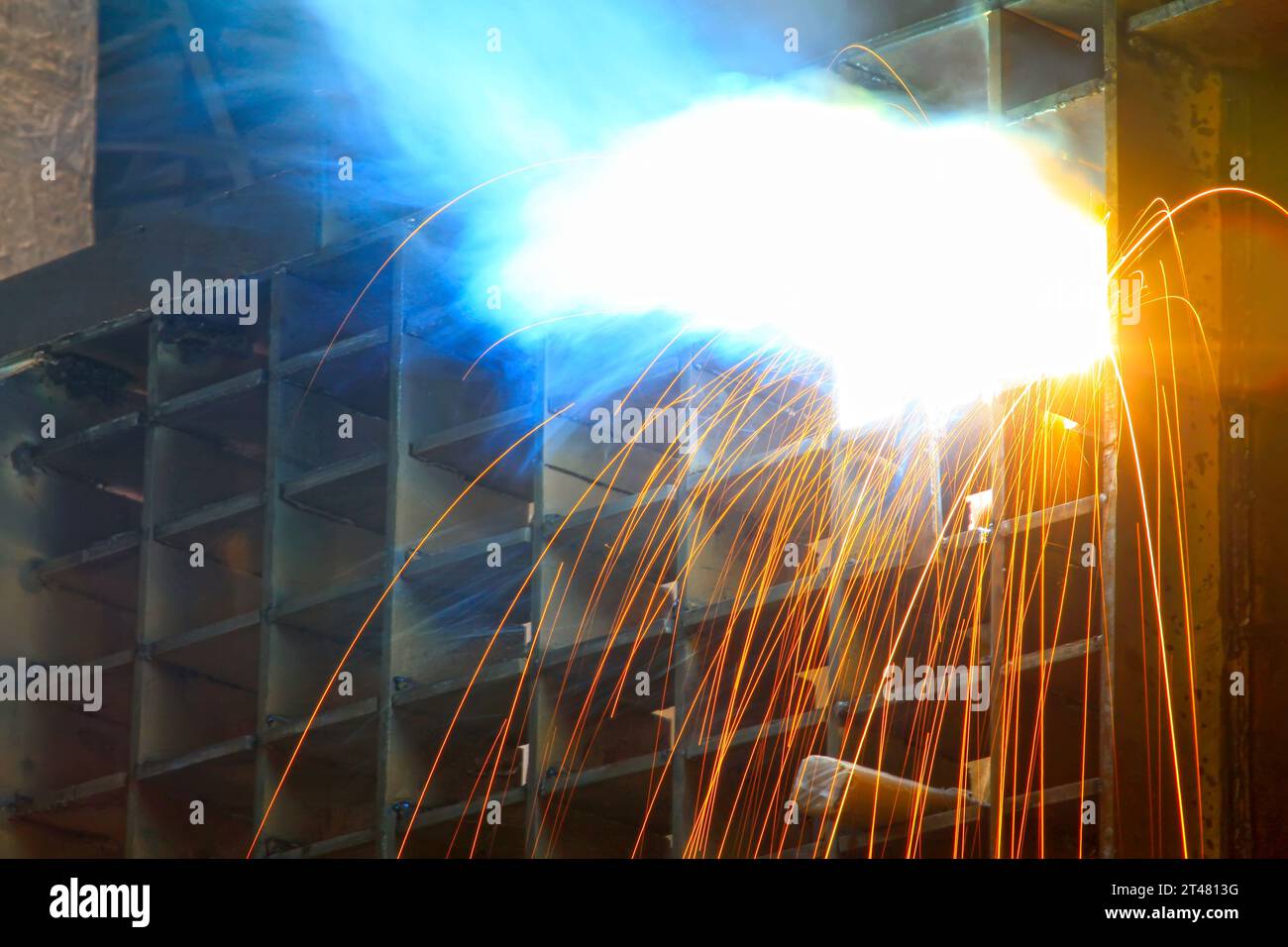 electric spark in a welding scene, closeup of photo Stock Photo - Alamy
