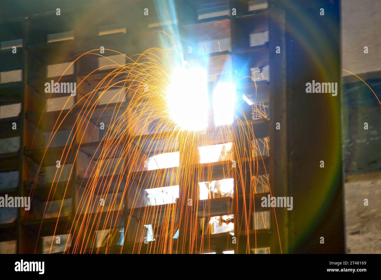 electric spark in a welding scene, closeup of photo Stock Photo - Alamy