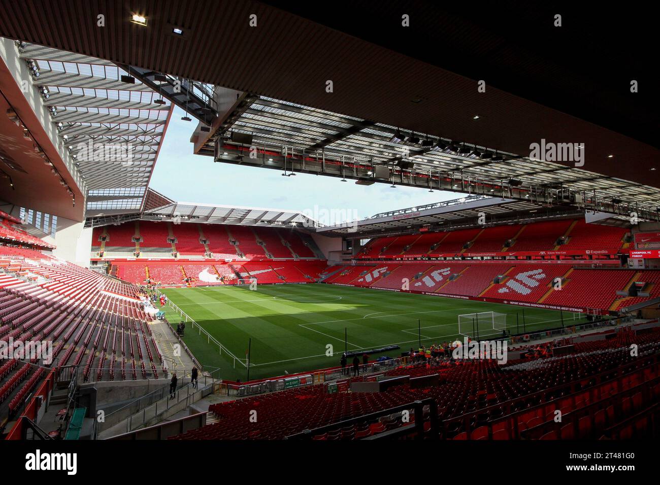 Liverpool, UK. 29th Oct, 2023. A General view from the Kop looking ...