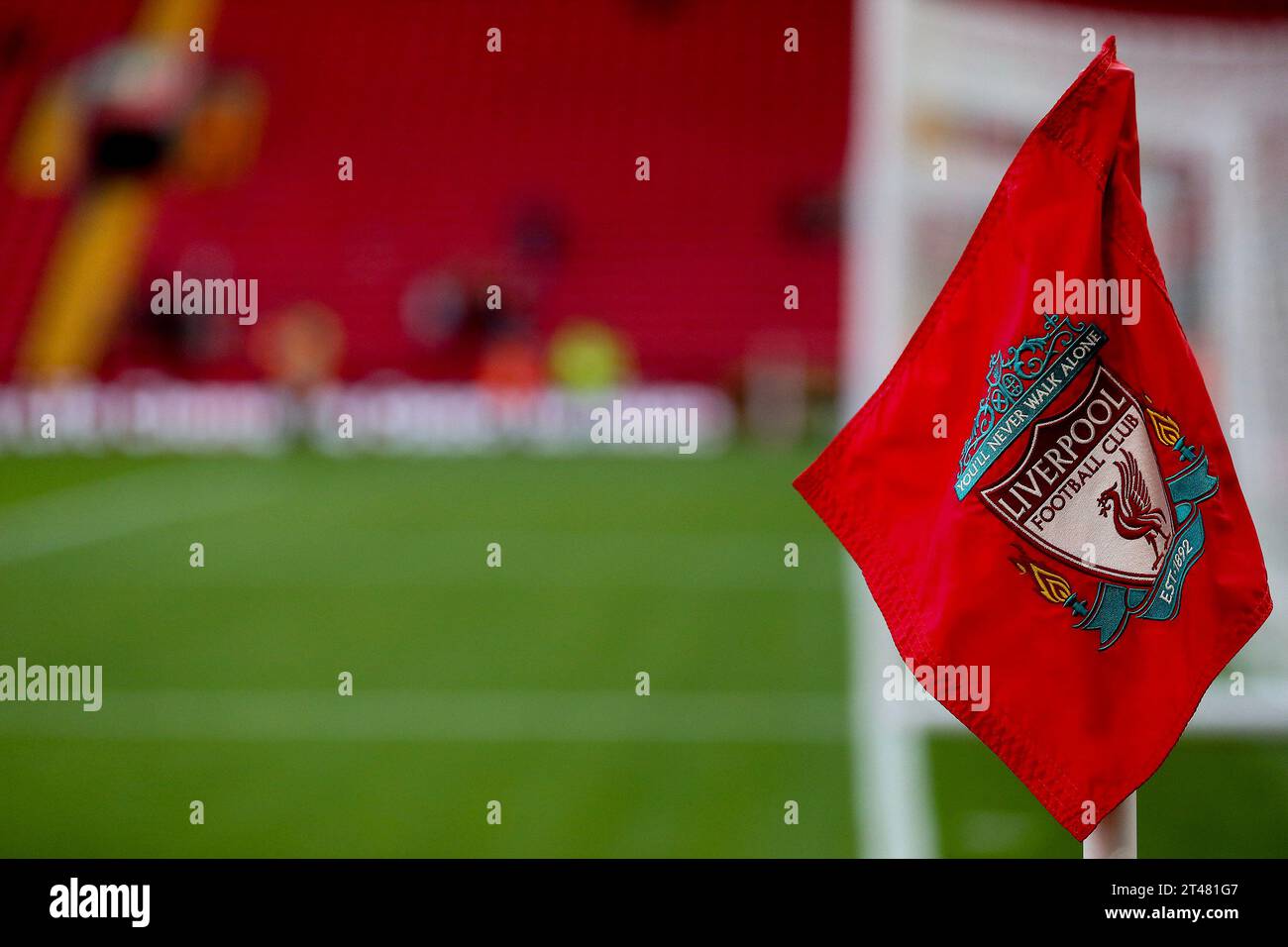 Liverpool, UK. 29th Oct, 2023. General view of the Liverpool corner ...