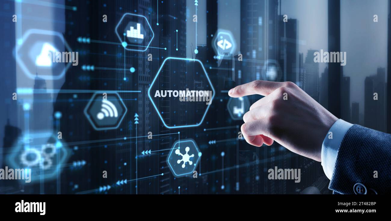 Automation technology industrial process workflow optimisation Stock ...